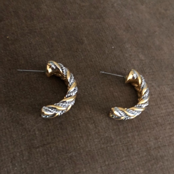 Jewelry | Vintage Designer Stainless Steel Braided Loops 638 25 Or 2 ...